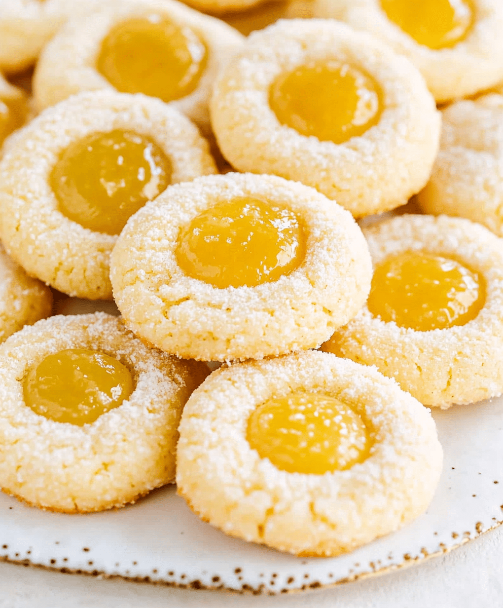 Lemon Thumbprint Cookies Recipe - janayum.com
