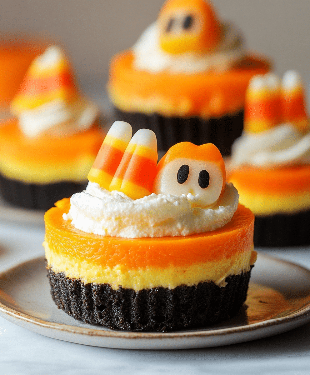 Mini Candy Corn Cheesecakes Recipe - janayum.com