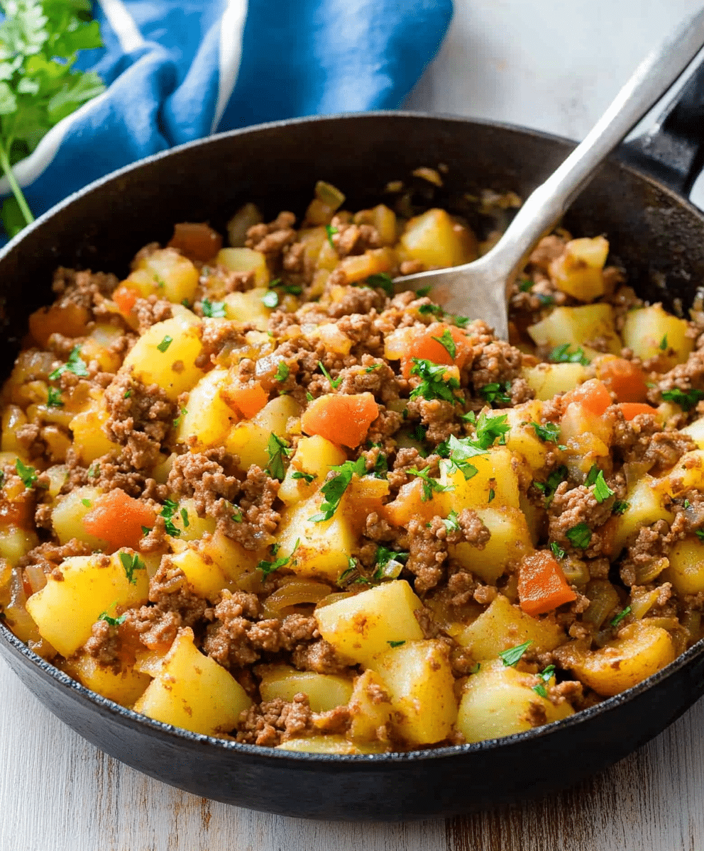 Ground Beef And Potatoes Skillet Recipe - janayum.com