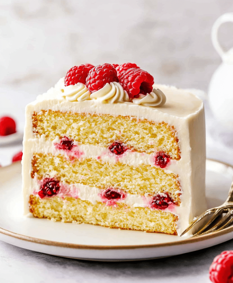 White Chocolate Raspberry Dream Cake Recipe - janayum.com